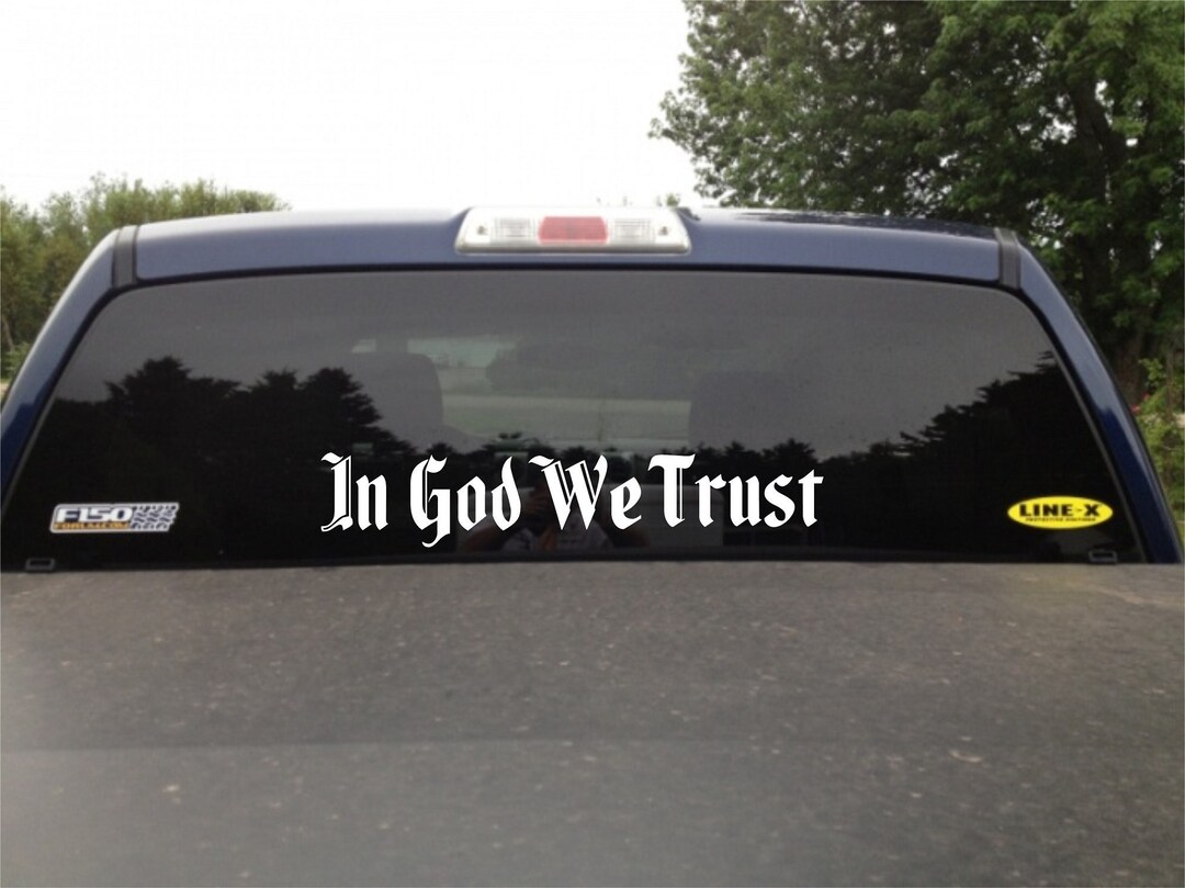 In God We Trust Decal Truck Window Sticker Home Decor - Etsy