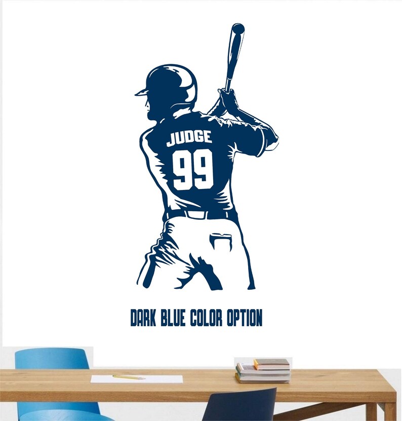 Personalized Custom Baseball Player Wall Decal - Right Handed- Choose ...