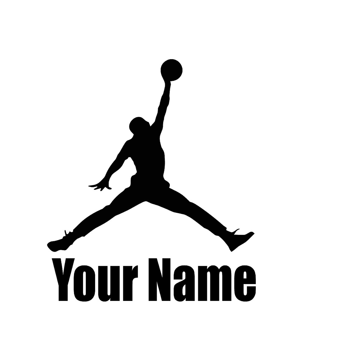 Personalized Custom Basketball Player Air Wall Decal - Choose Your Name ...
