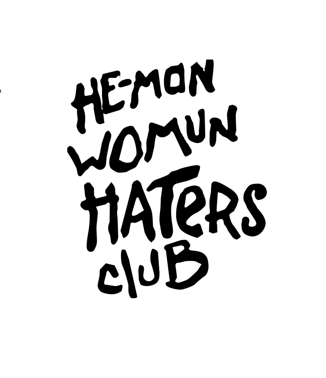 Little Rascals Inspired He-man Woman Haters Club Decal Little Boys Room ...
