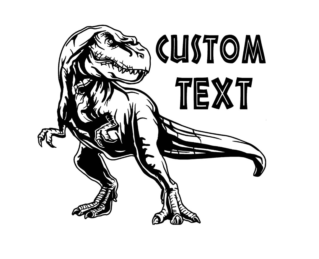 Custom Name Jurassic Tyrannosaurus T-rex Wall Decal Personalized Decal ...