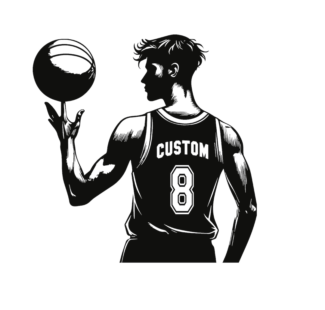 Personalized Custom Men's Boy's Basketball Player Wall Decal - Choose ...