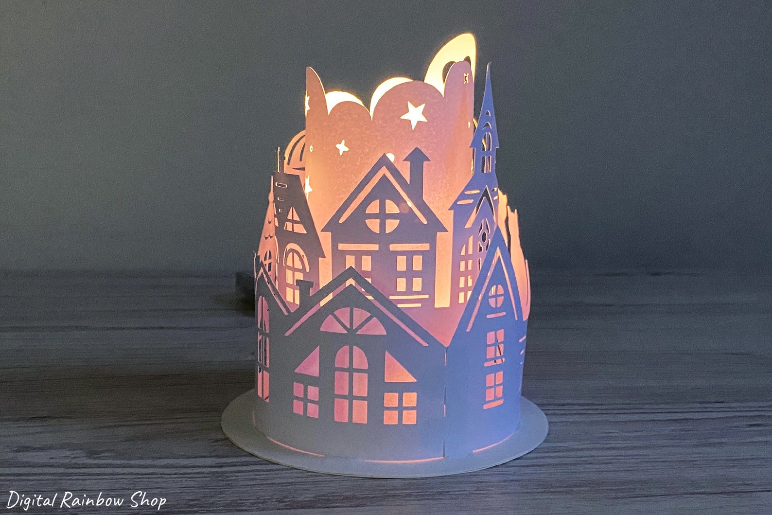 Valentines Lantern Svg Template 3d Papercut Cut File for - Etsy