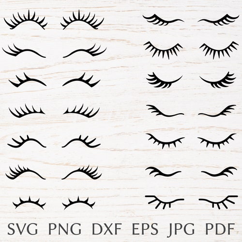 Eyelashes & Lips SVG Cut File for Cricut and Silhouette. - Etsy