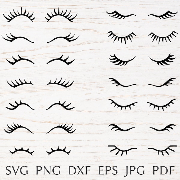 Eyelashes Svg - Etsy