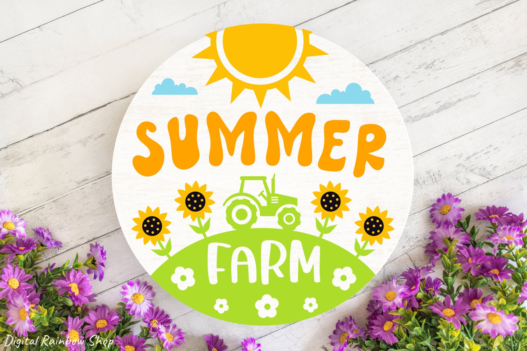 Farm Sign Svg Bundle Farmhouse Round Door Sign Svg Cut File - Etsy