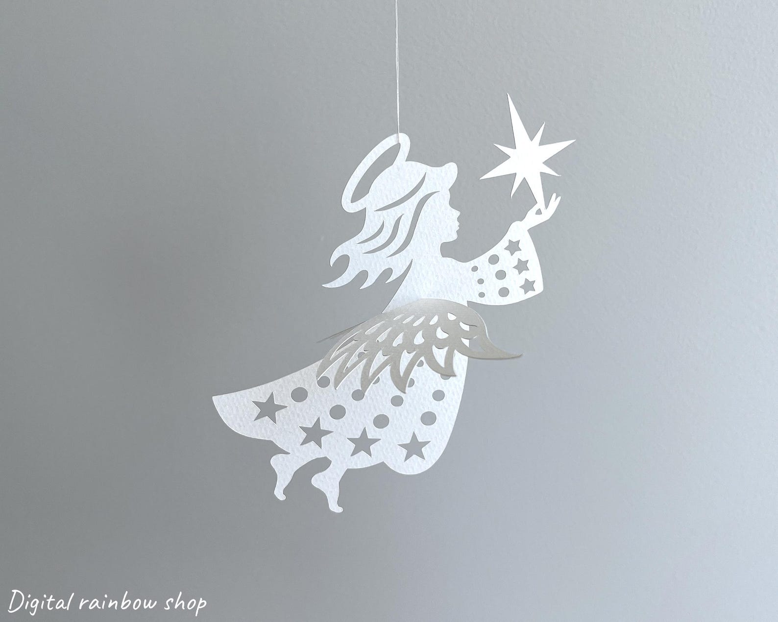 3d Christmas Angel Svg Bundle, Paper Ornament Template, DIY Holiday ...