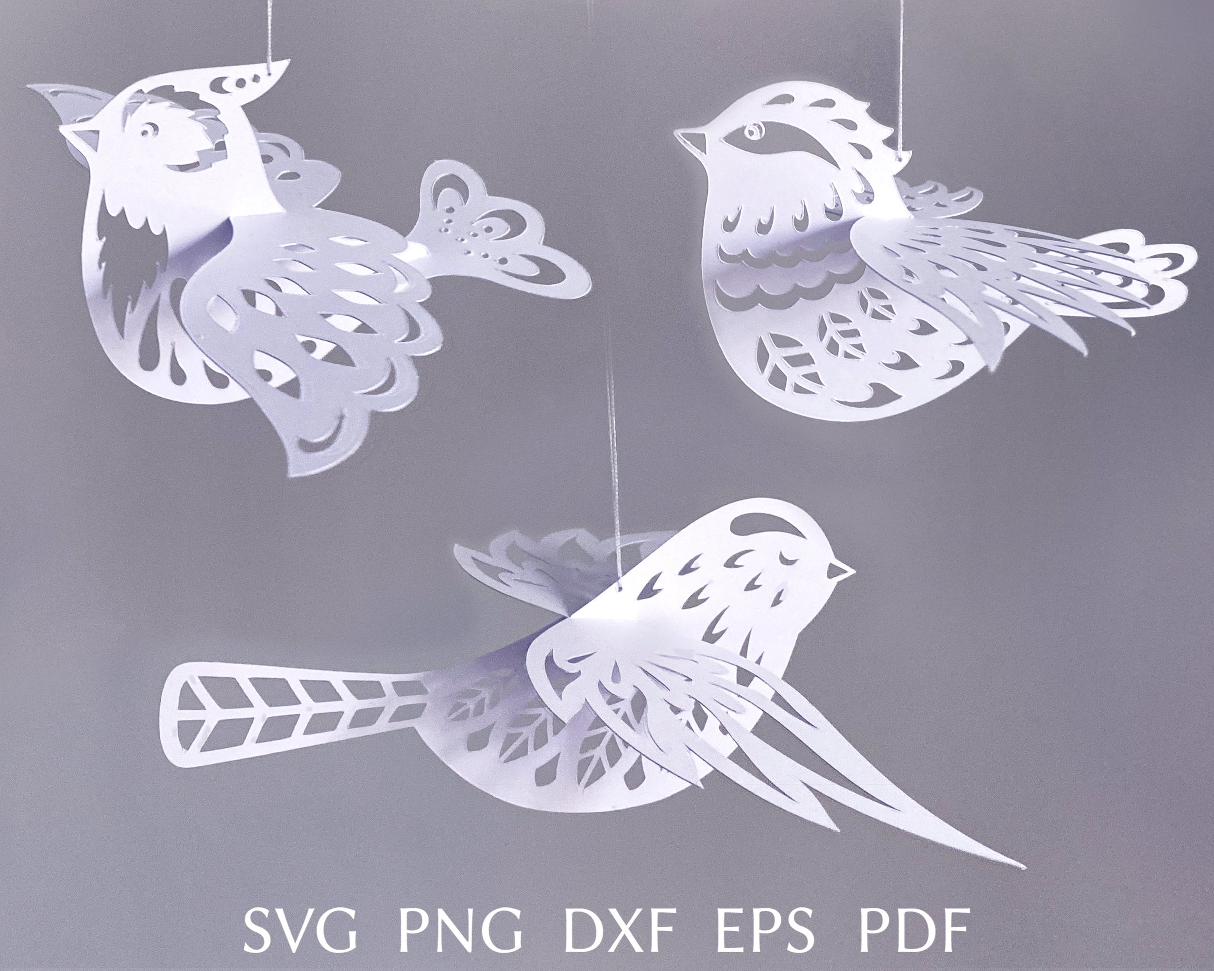 Layered 3d Birds Svg Bundle Paper Bird Template DIY Decor - Etsy UK