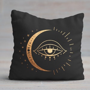 Moon Svg With Evil Eye, Boho Witchy Svg Cut File for Cricut, Mystical ...