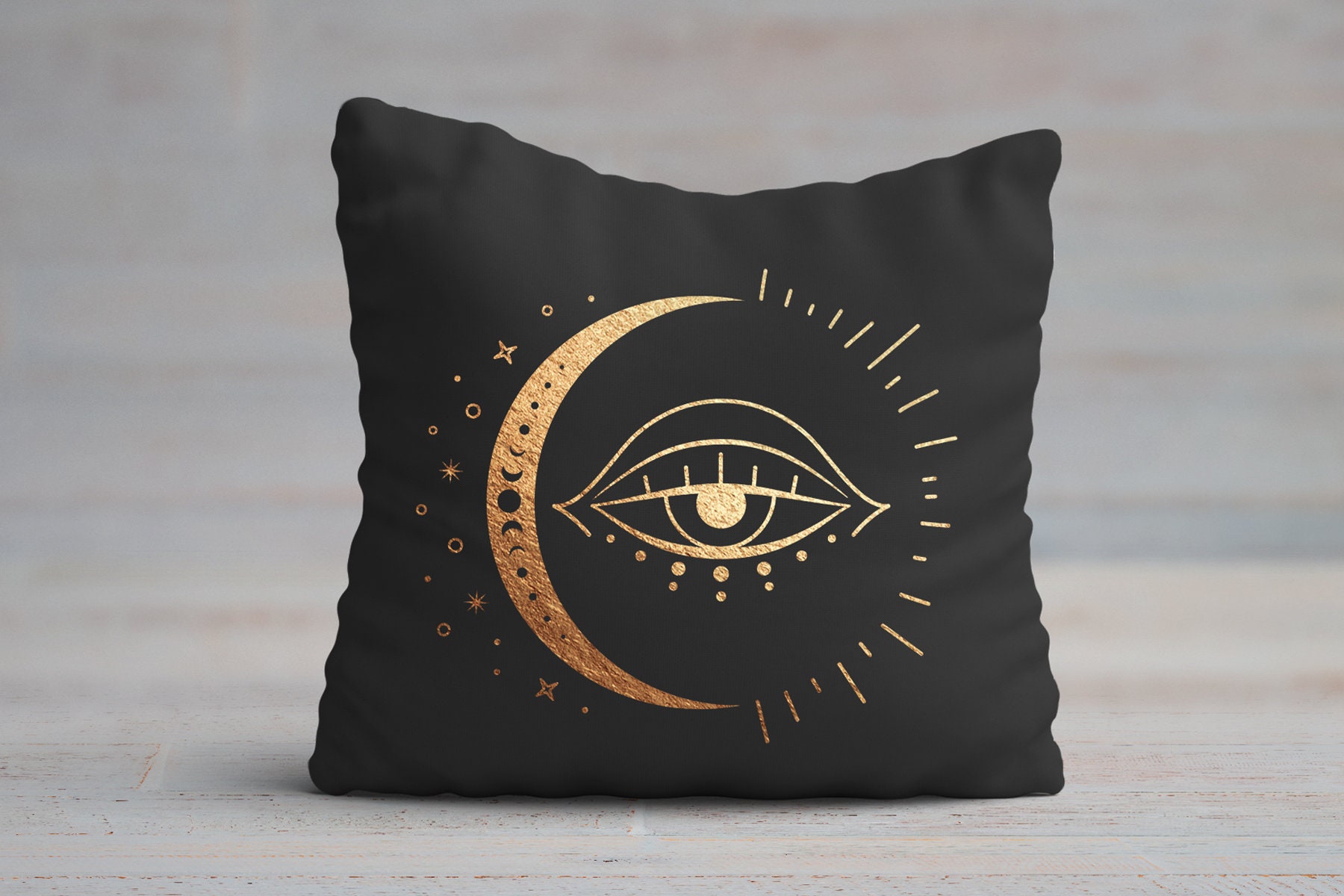 Moon Svg With Evil Eye Boho Witchy Svg Cut File for Cricut - Etsy