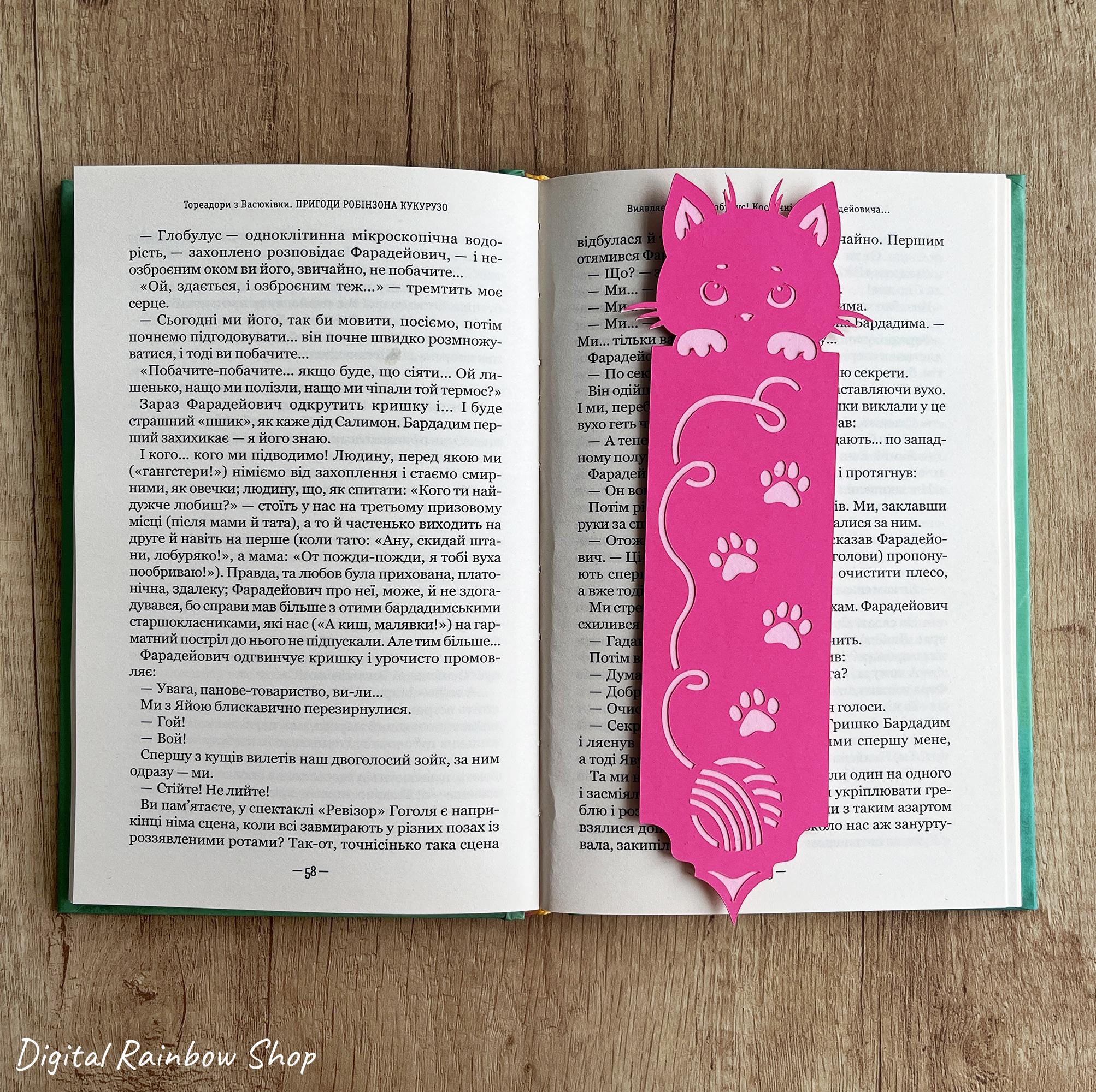 Storybook Bookmark Svg Template, Paper Bookmark for Baby Girl, Digital ...