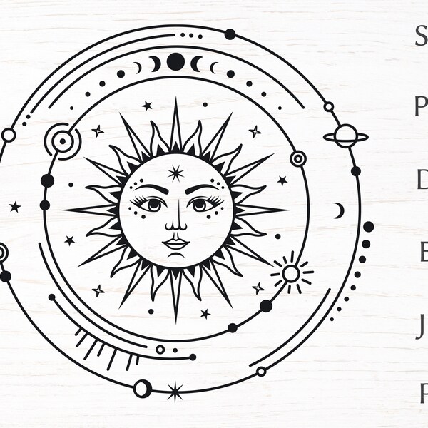 Celestial Svg - Etsy