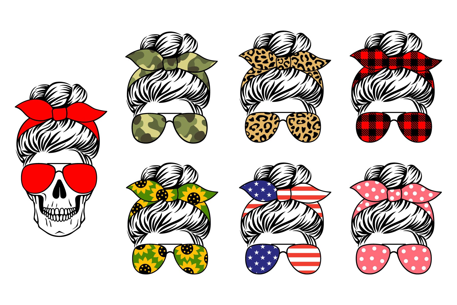 Messy Bun Svg Bundle Mom Life Svg Cut File for Cricut Funny - Etsy