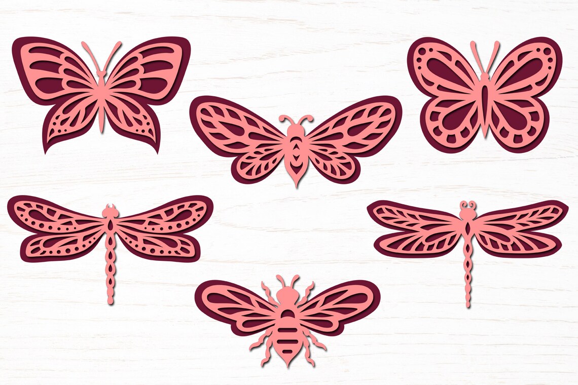 Layered 3d Butterfly Svg Bundle Paper Butterfly Template - Etsy