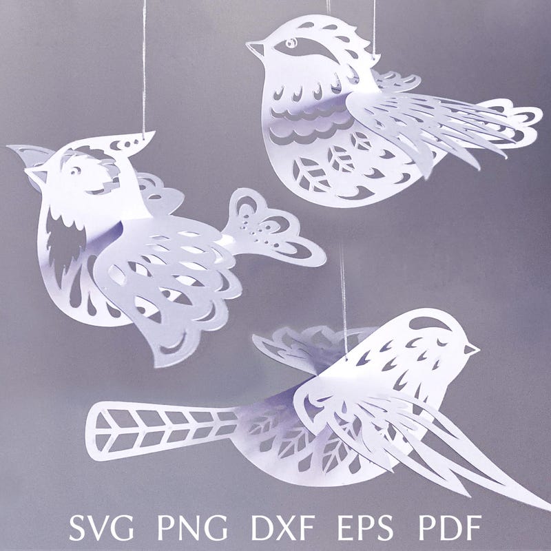 3d Paper Birds - Etsy