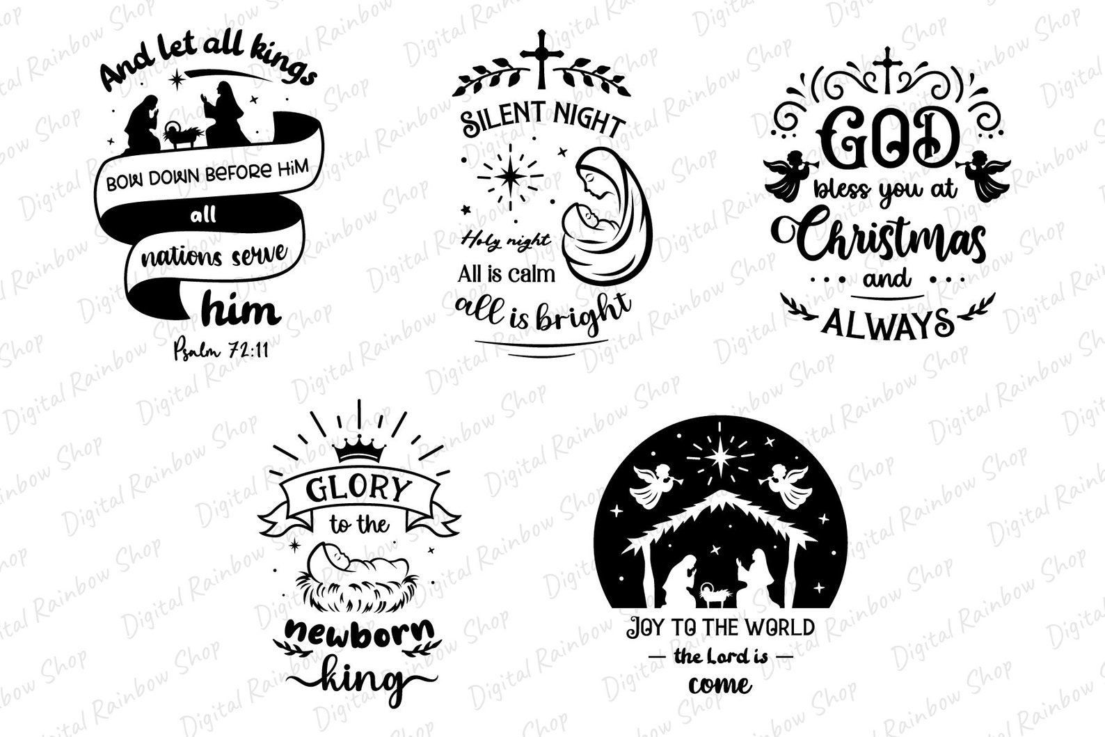 Christian Christmas Svg Bundle Nativity Svg Cut File for - Etsy