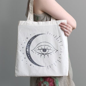 Moon Svg With Evil Eye, Boho Witchy Svg Cut File for Cricut, Mystical ...