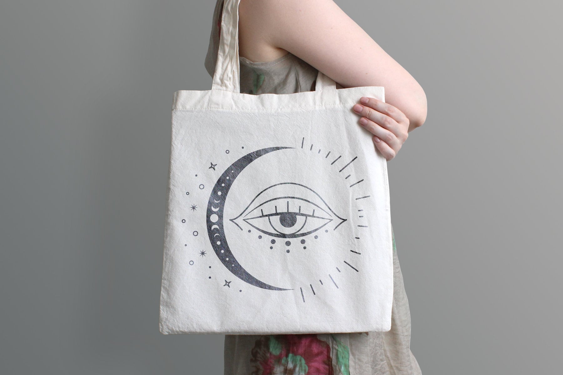 Moon Svg With Evil Eye, Boho Witchy Svg Cut File for Cricut, Mystical ...