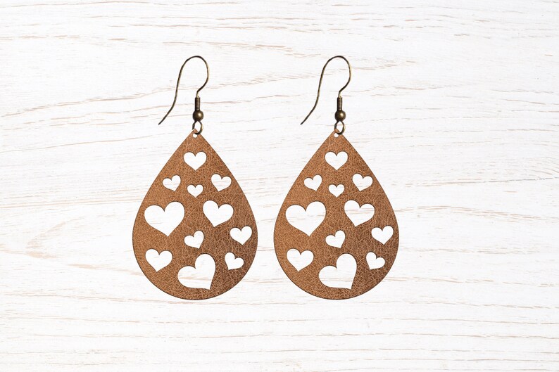 Heart Earring Svg Bundle, Valentine Earring Svg Cut File for Cricut ...