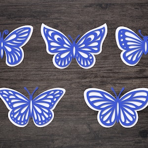 Layered 3d Butterfly Svg Bundle, Paper Butterfly Template, Silhouette ...