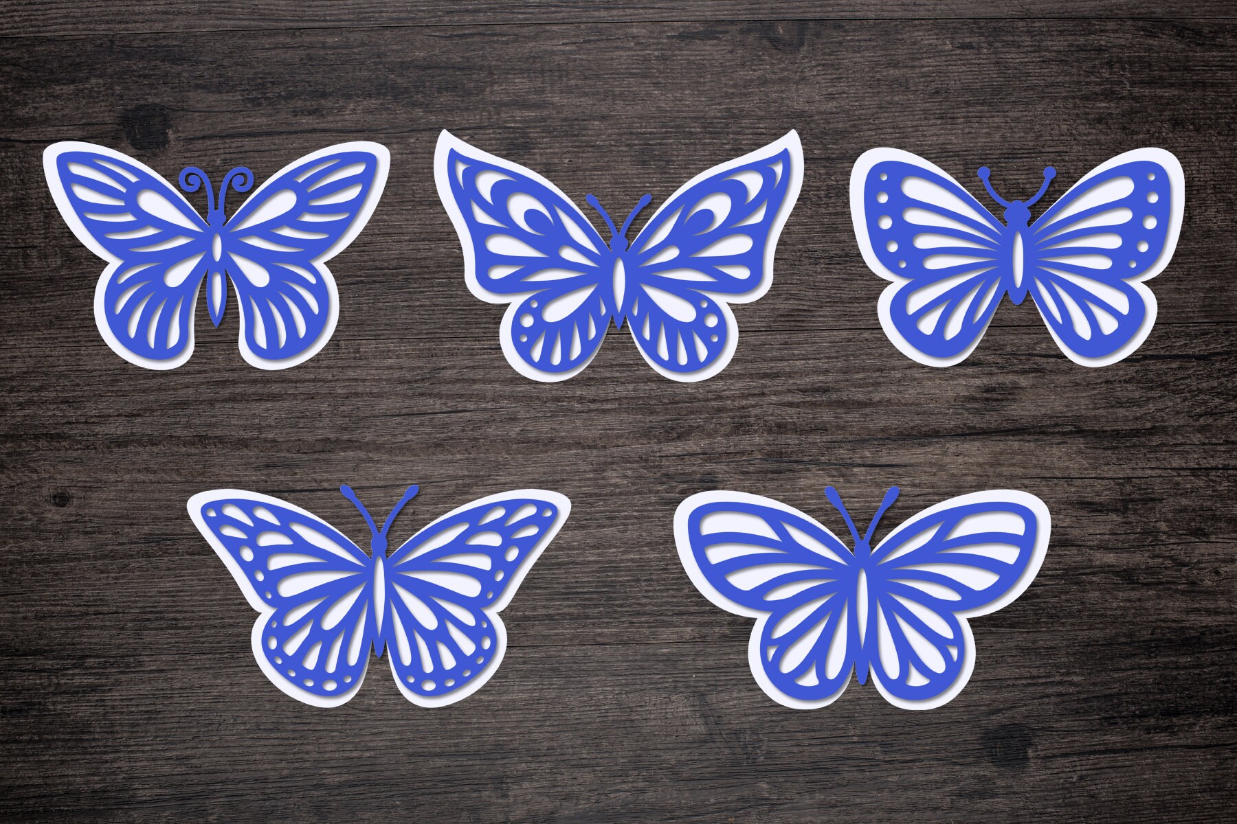 Layered 3d Butterfly Svg Bundle, Paper Butterfly Template, Silhouette ...