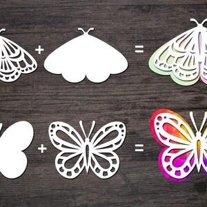 Layered 3d Butterfly Svg Bundle, Paper Butterfly Template, Silhouette ...