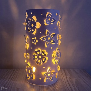 Flower Lantern Svg Template, Spring 3d Papercut, Paper Lantern Svg Cut ...