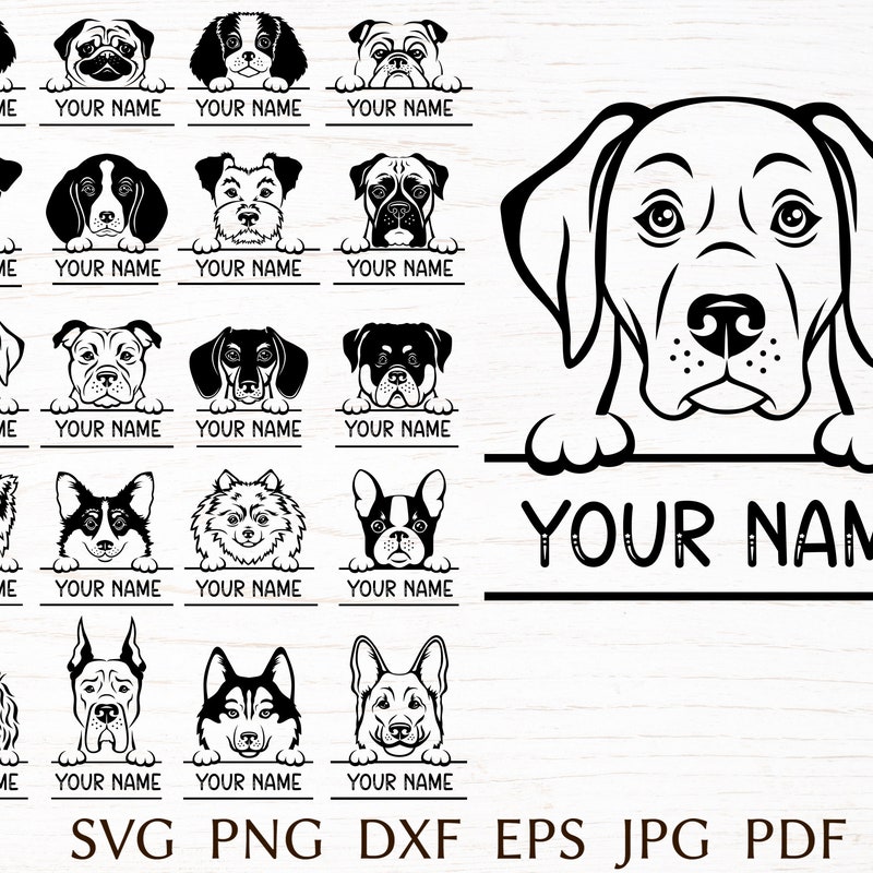 Dog Monogram Svg - Etsy