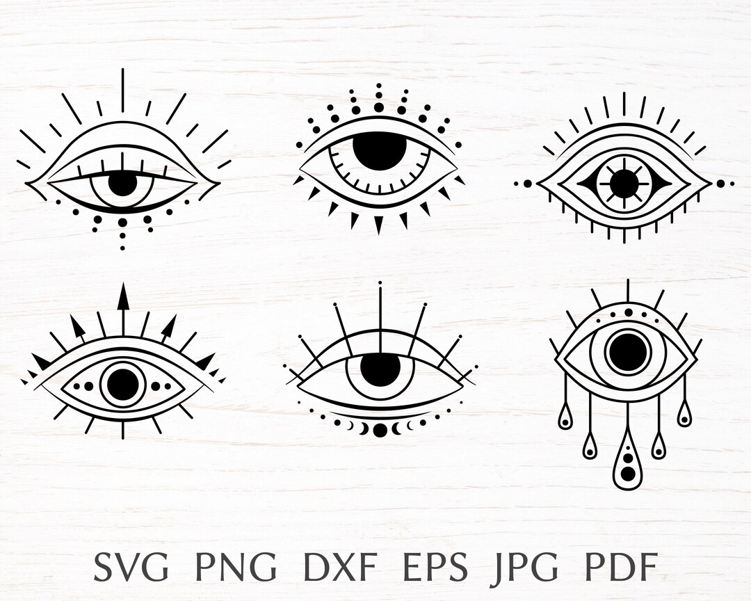 Evil Eye Svg Cut File for Cricut, Boho Eyes Svg Bundle, Mystical Magic ...
