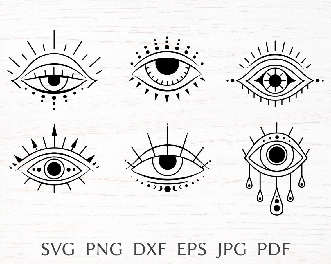 Evil Eye Svg Cut File for Cricut Boho Eyes Svg Bundle - Etsy