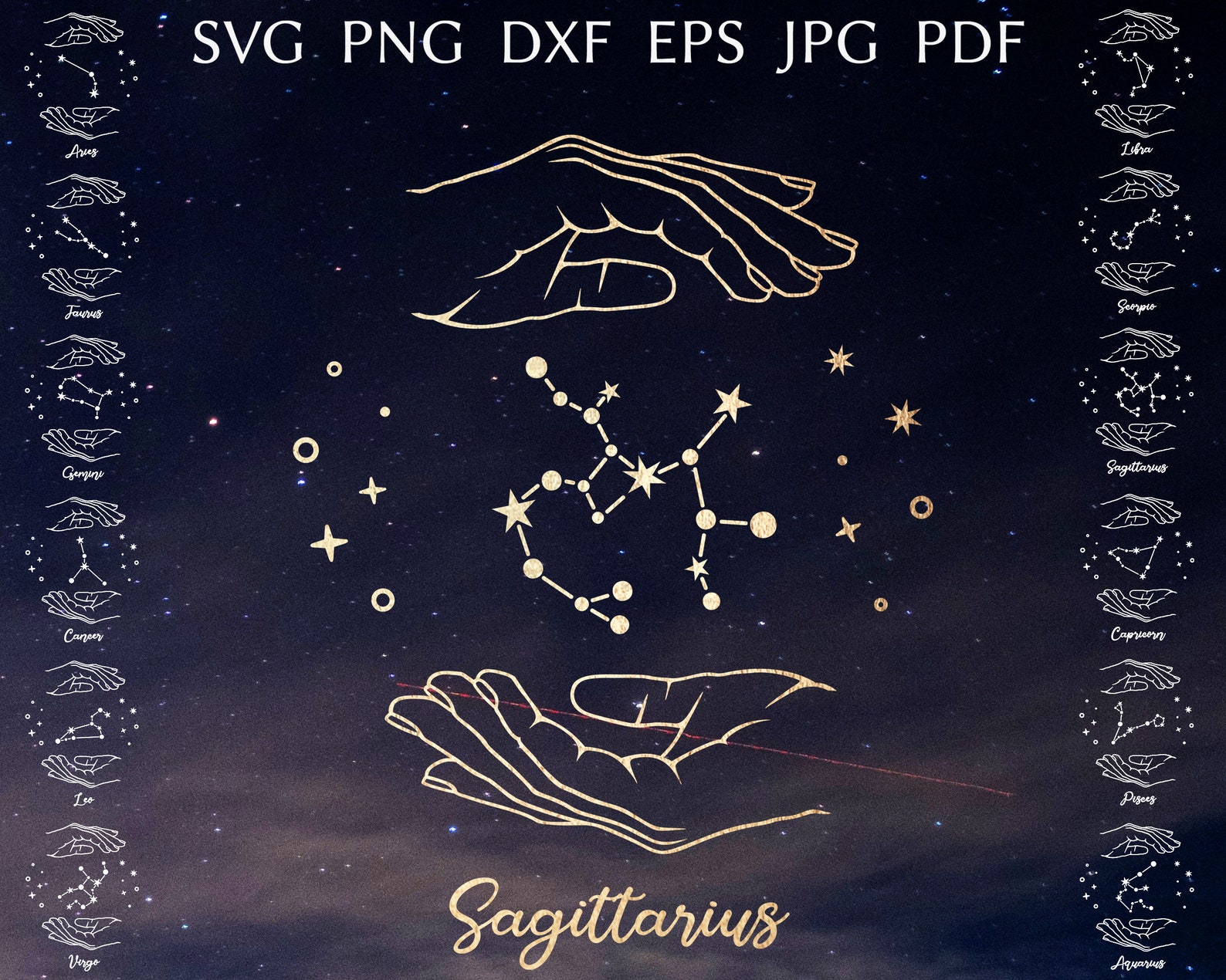 Zodiac Constellation Svg Bundle Zodiac Sign Cut File for - Etsy