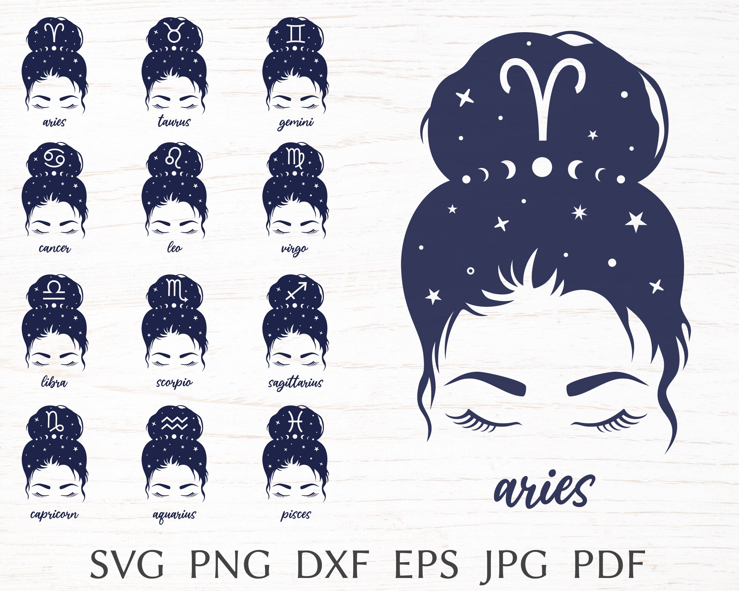 Zodiac SVG Bundle Zodiac Sign Svg Cut File for Cricut Messy - Etsy