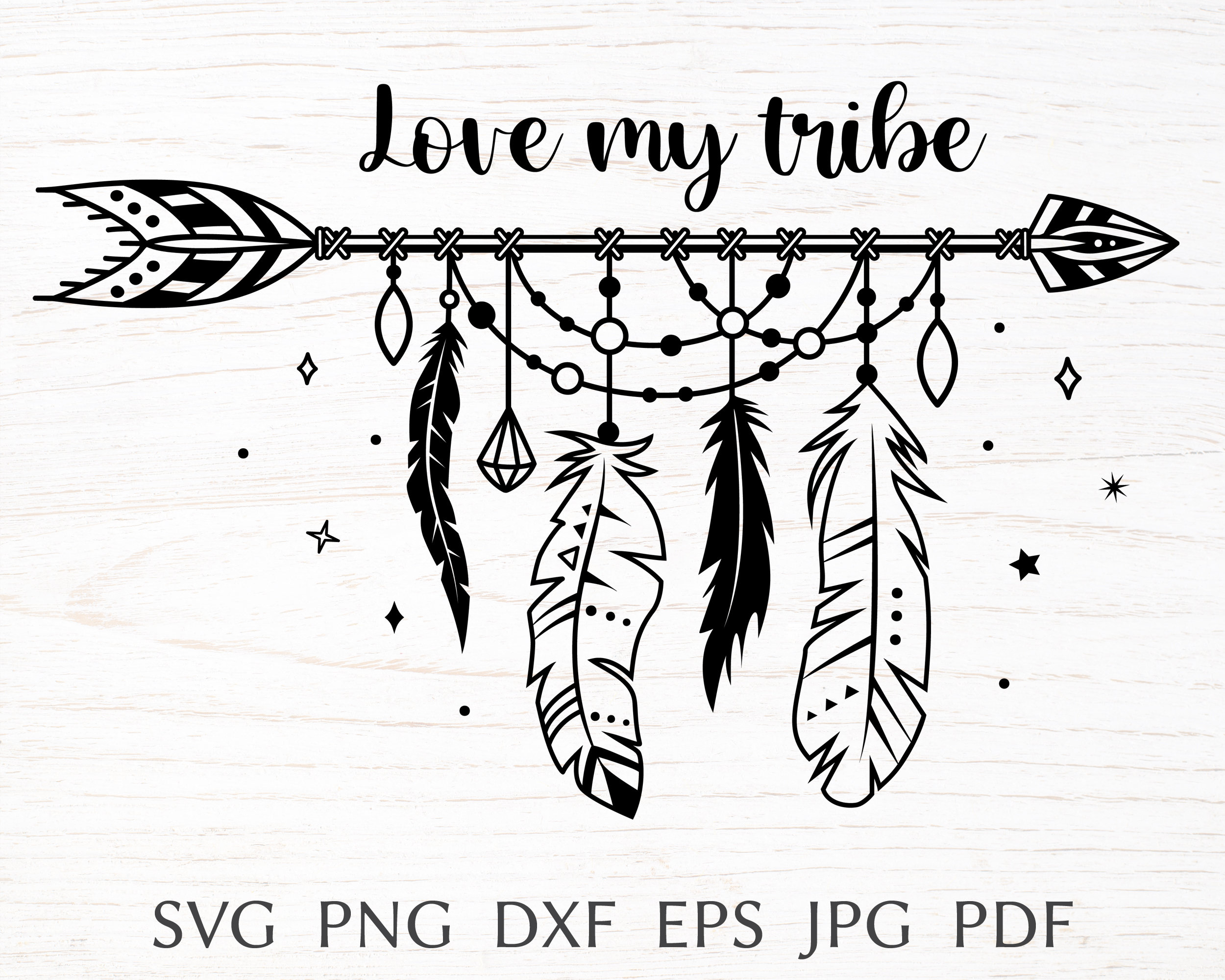 Boho Arrow Dream Catcher Svg Tribal Svg Cut File for Cricut | Etsy