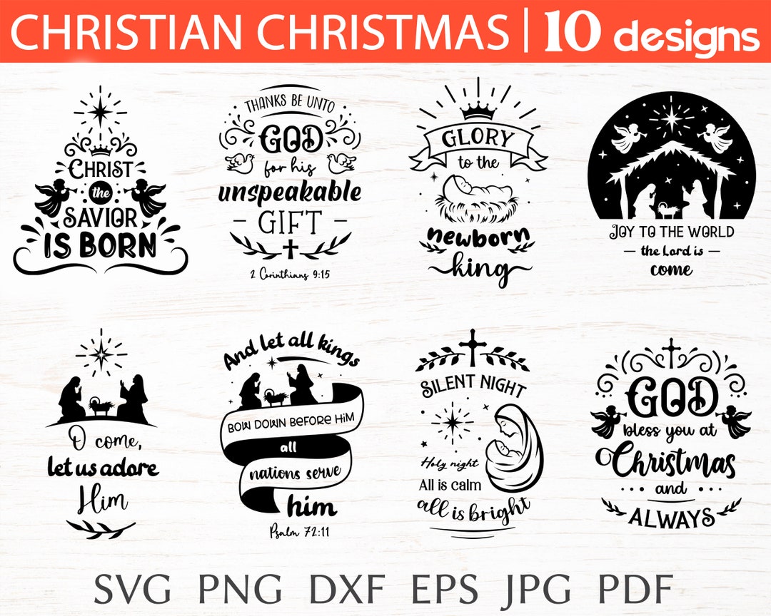 Christian Christmas Svg Bundle, Nativity Svg Cut File for Cricut, Bible ...