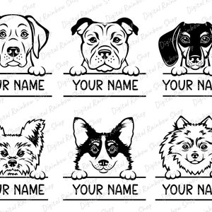 Dog Split Monogram Svg, Dog Sign Svg Cut File for Cricut, Dog Breed Svg ...