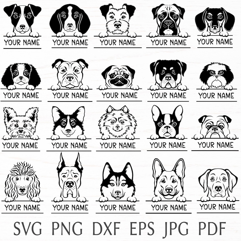 Dog Monogram Svg - Etsy