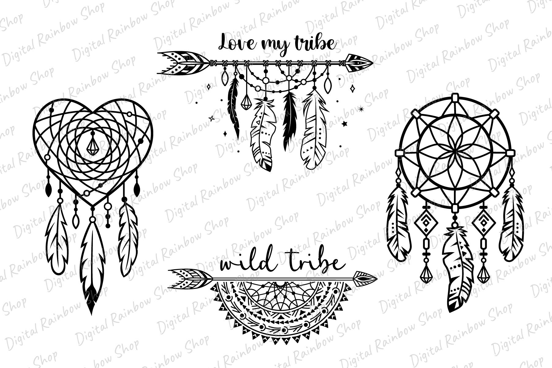 Tribal Svg Bundle, Native American Svg Cut File for Cricut, Boho Svg ...