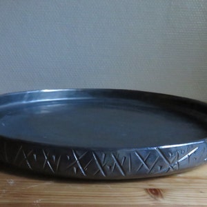 Handmade Ceramic Round Tray, Serving Dish, Platter, Rustic, Modern ...