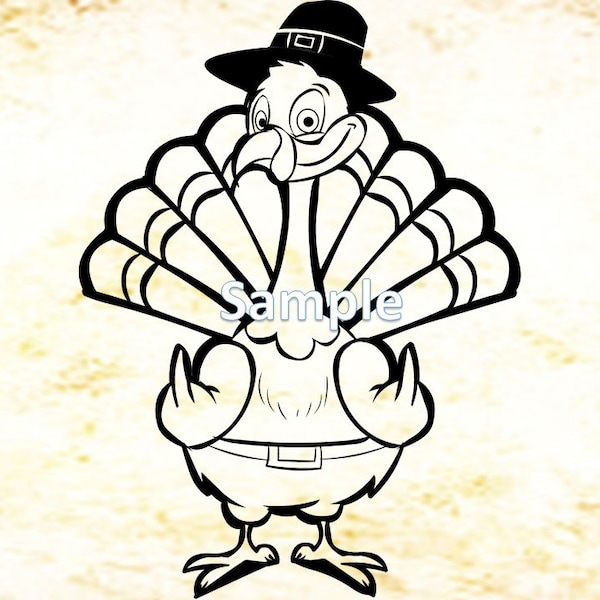 Turkey Flipping the Bird - Etsy