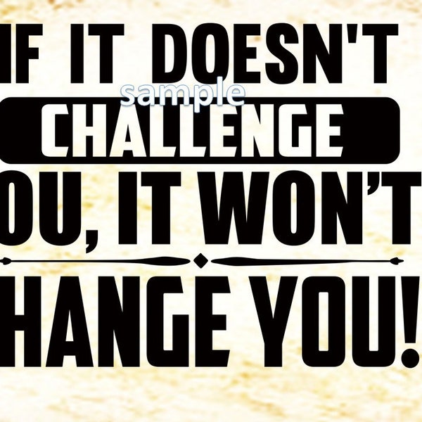 No Challenge No Change Svg - Etsy