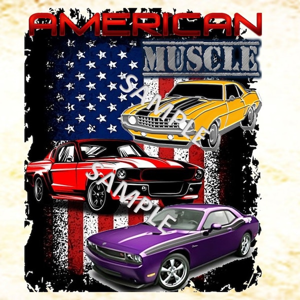 Muscle Car Print - Etsy