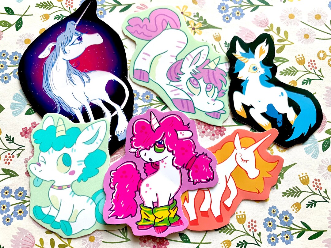 Homemade Unicorn Stickers Mystery Grab Bag 1-2 Inches - Etsy
