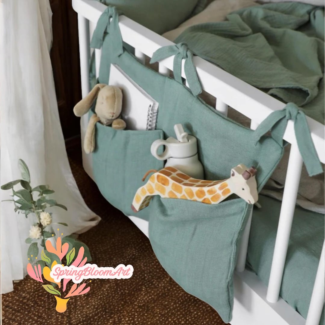 Quilted Bed Pocket, Linen Pocket for Baby Bed, Linen Pocket for Canopy ...