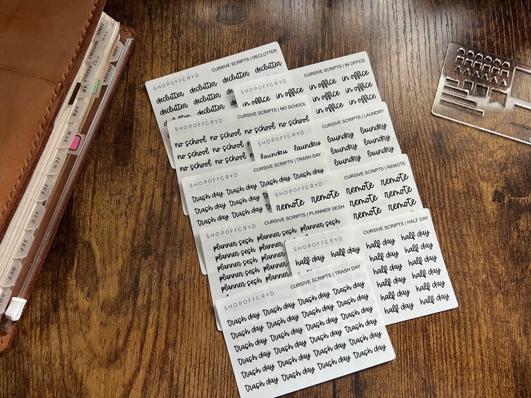 Cursive Scripts Card Size - Etsy