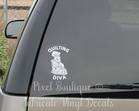 Quilting Diva Decal | Etsy