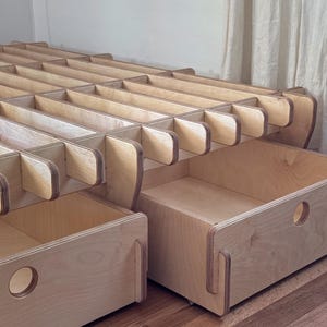 Birch Block BED FRAME - Low Profile - Etsy