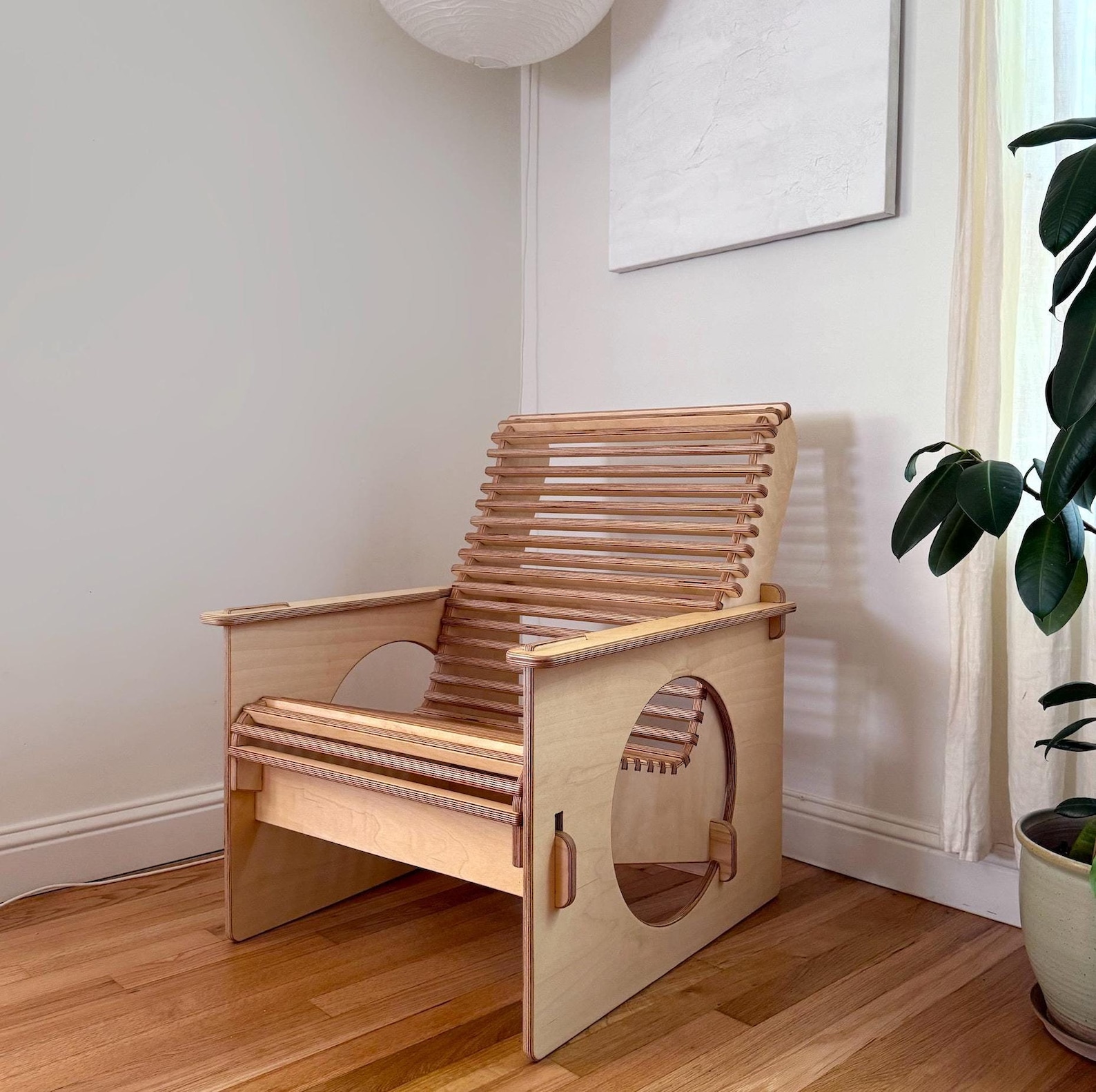 Birch Block LOUNGE CHAIR - Etsy