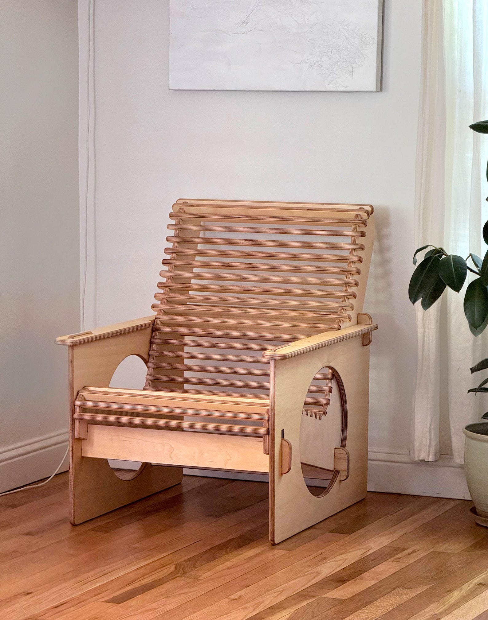 Birch Block LOUNGE CHAIR - Etsy