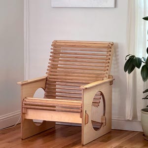 Birch Block LOUNGE CHAIR - Etsy
