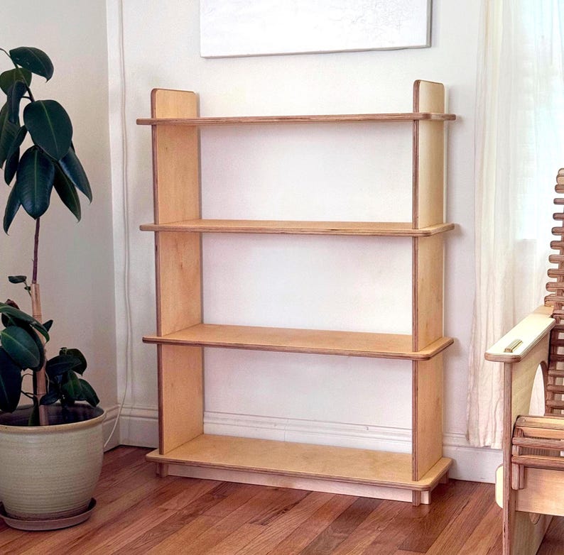 Birch Block BOOKSHELF - Etsy